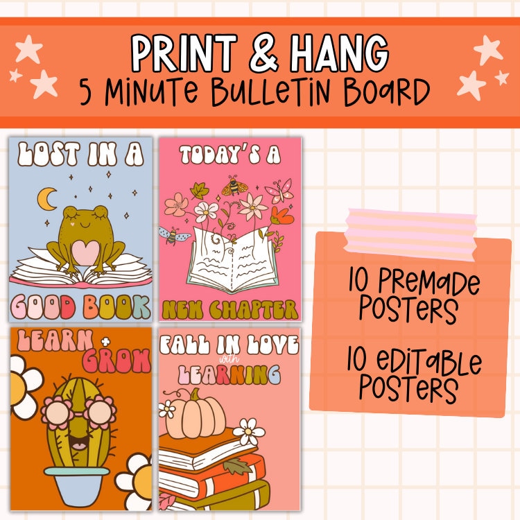 Fall Classroom Decor Bundle, Bulletin Board, Posters, Classroom Slides ...