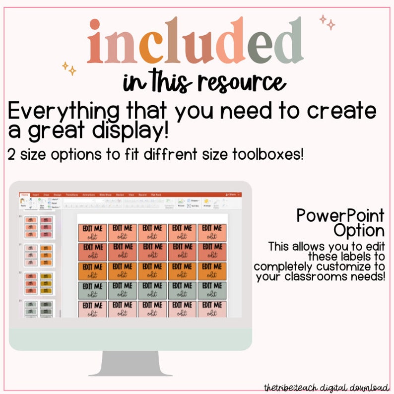 Teacher Toolbox, Editable Labels, Toolbox Labels, Boho Rainbow ...