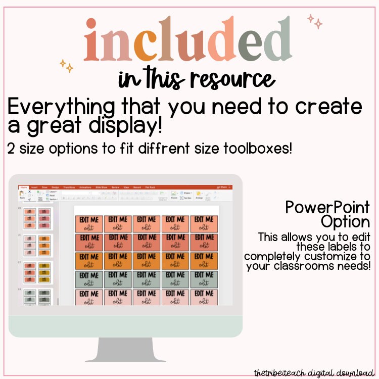 Teacher Toolbox, Editable Labels, Toolbox Labels, Boho Rainbow ...