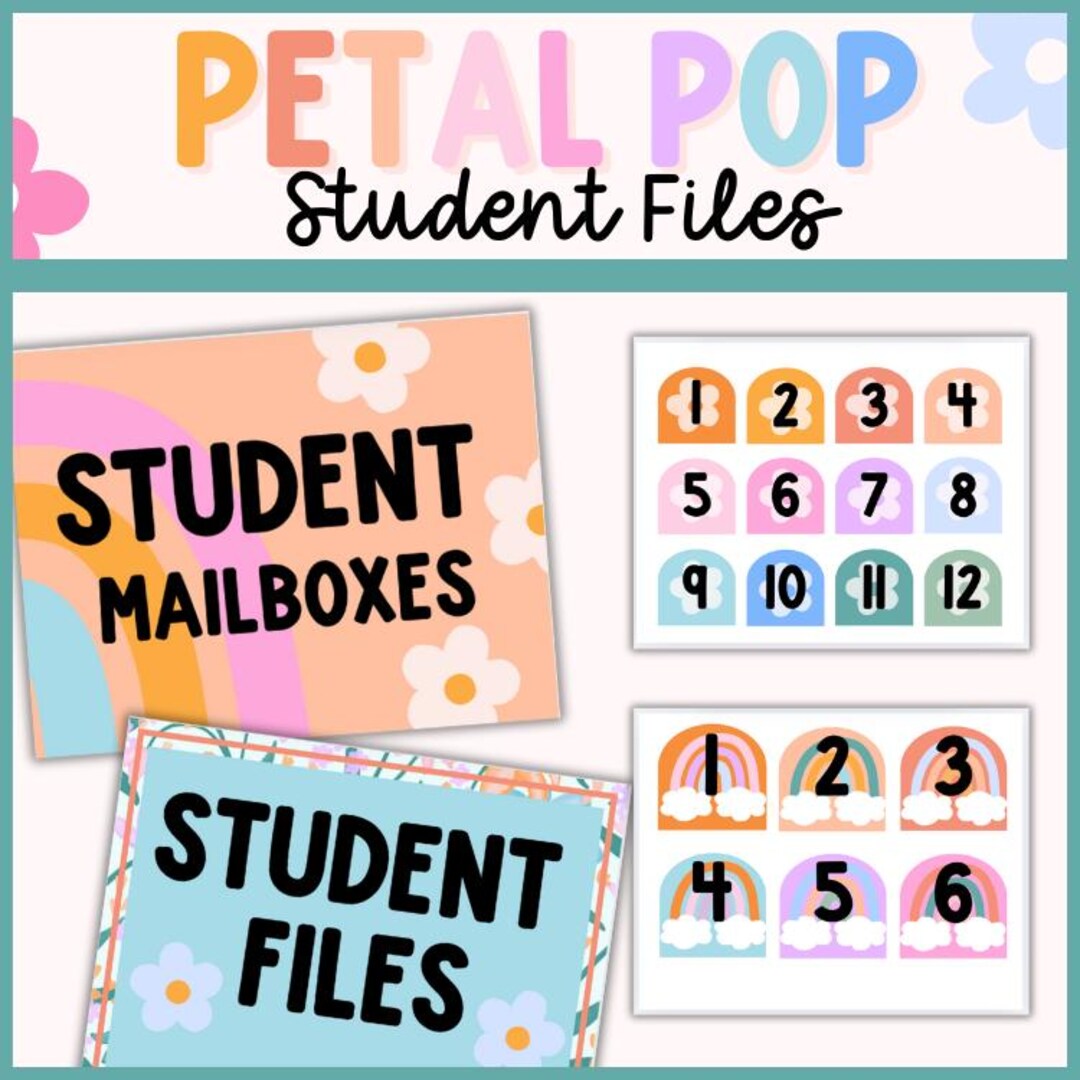 Student Files, Pastel Classroom, Floral Classroom, Bright Classroom ...