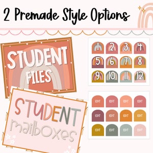 Student Files, File System, Classroom Files, Student Mailbox, Boho ...