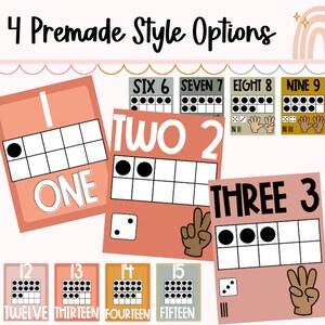 Number Posters, Math Posters, Boho Rainbow, Classroom Organization ...