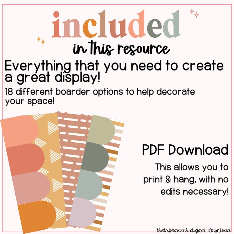 Bulletin Board Boarders, Boho Rainbow, Decor Bundle, Calm Classroom ...