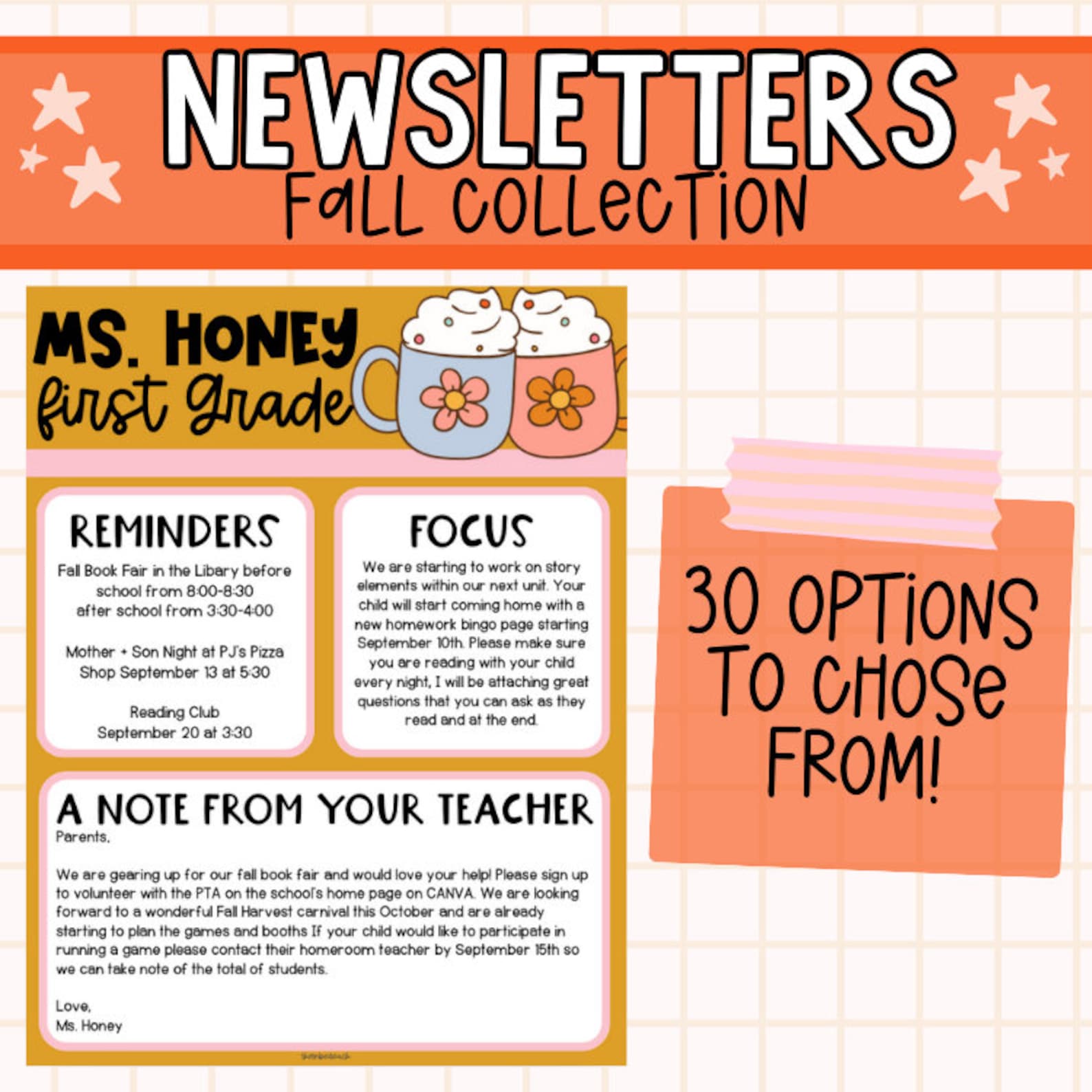 Fall Newsletters, Newsletter Template, Class Newsletter, Fall Decor ...