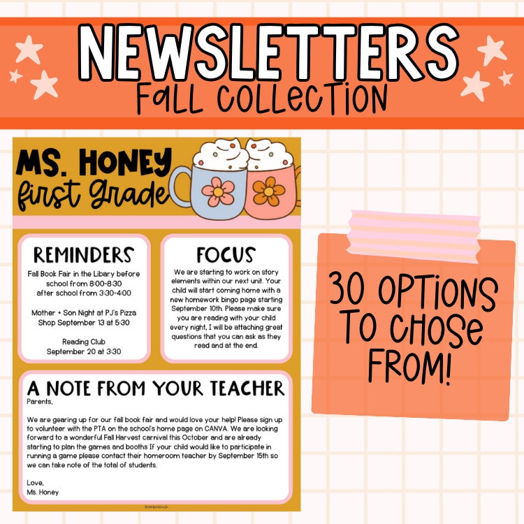 Fall Newsletters, Newsletter Template, Class Newsletter, Fall Decor ...