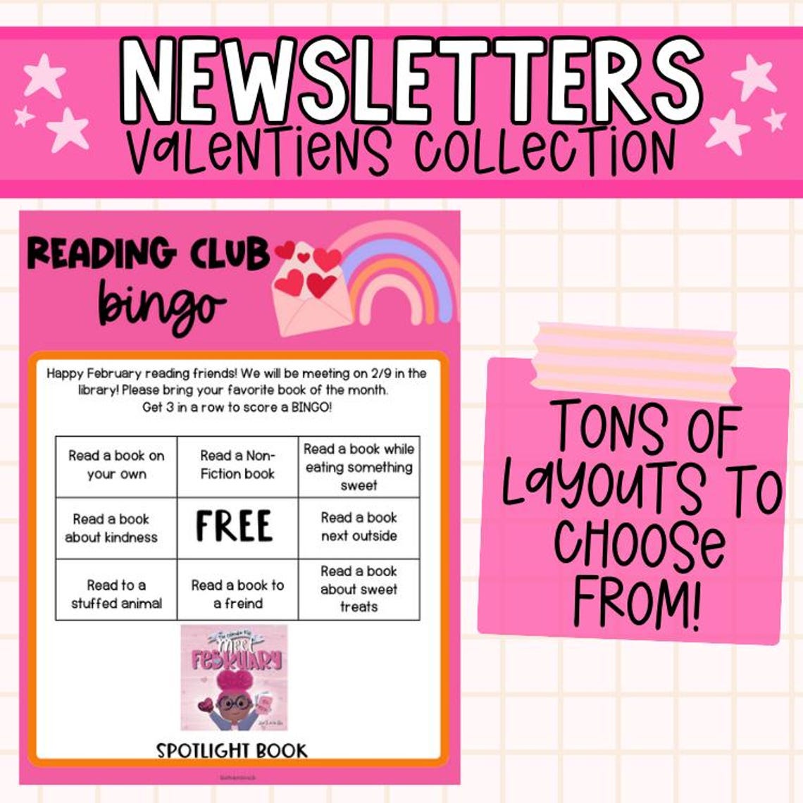 Valentines Newsletters, Newsletter Template, Class Newsletter, Editable ...