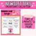 Valentines Newsletters, Newsletter Template, Class Newsletter, Editable ...
