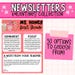 Valentines Newsletters, Newsletter Template, Class Newsletter, Editable ...