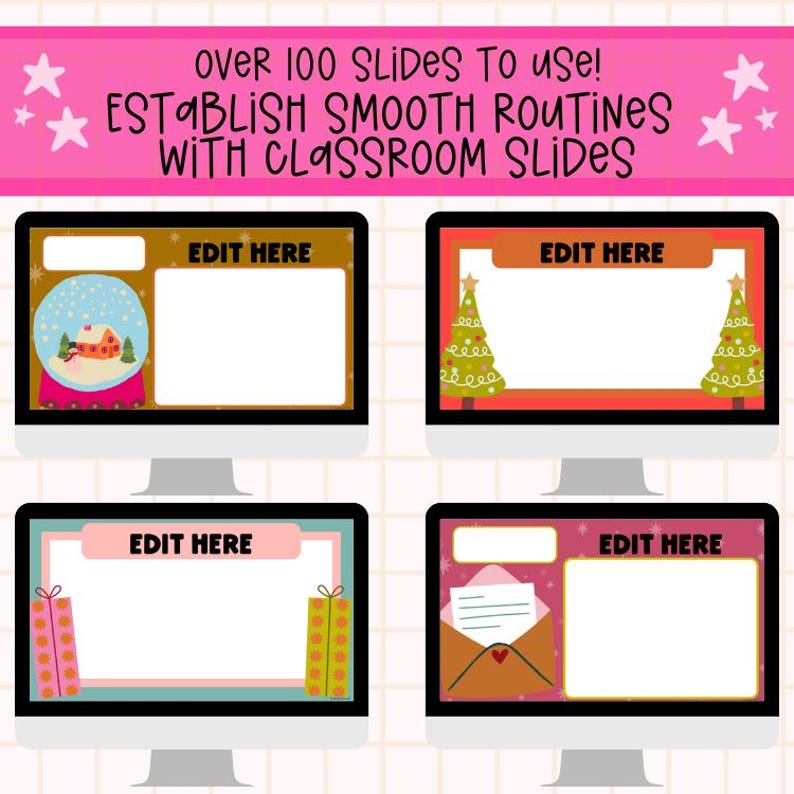 Christmas Classroom Slides, Daily Slides, Editable Slide Templates ...