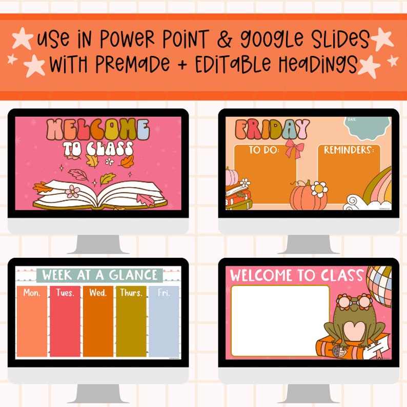 Fall Classroom Slides, Daily Slides, Fall Slides, Classroom ...