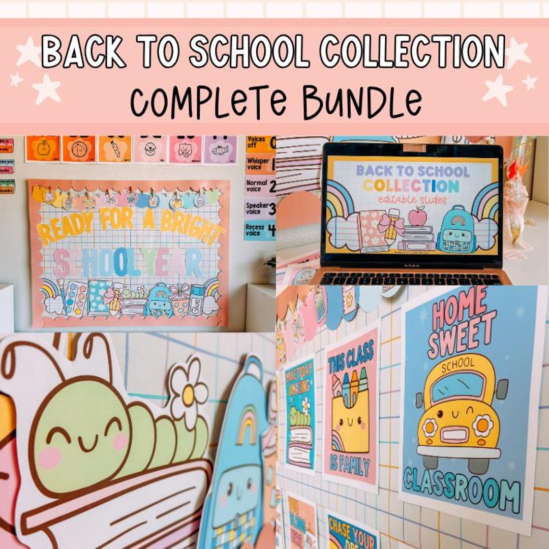 Back to School Classroom Decor Bundle, Back to School Bulletin Board ...