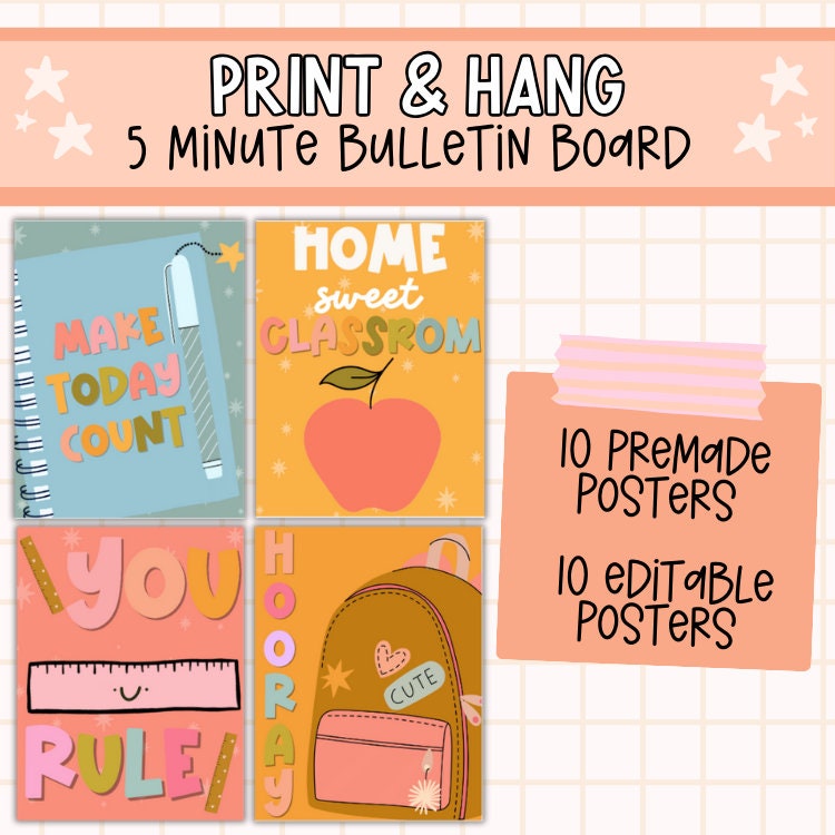 Fall Bulletin Board, Editable Posters, Classroom Decor, Bulletin Board ...