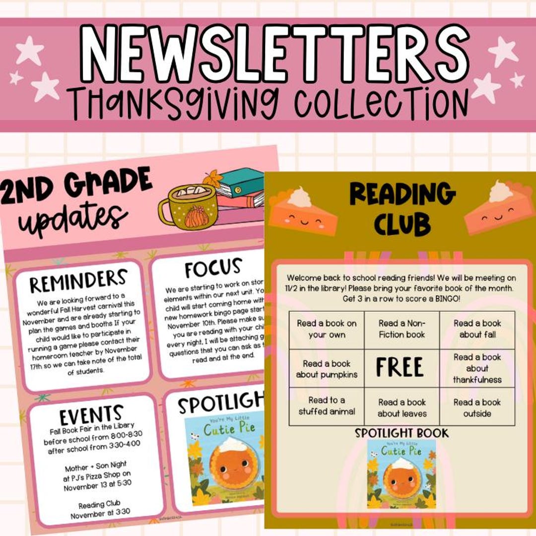 Thanksgiving Newsletters, Newsletter Template, Class Newsletter ...
