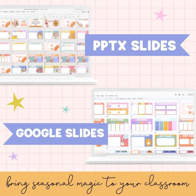 Spring Classroom Slides, Editable Google Slides Powerpoint, Daily ...