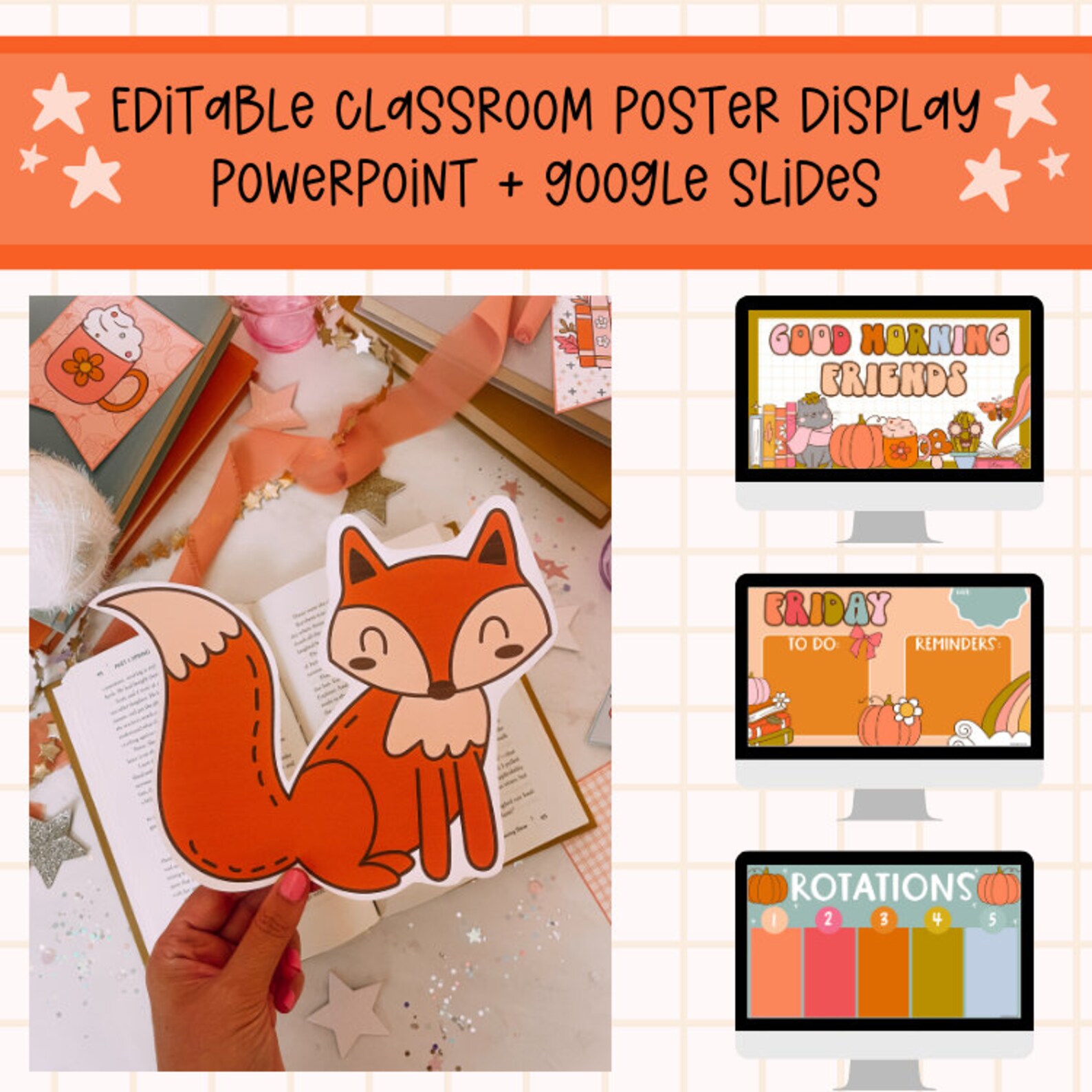 Fall Classroom Decor Bundle, Bulletin Board, Posters, Classroom Slides ...