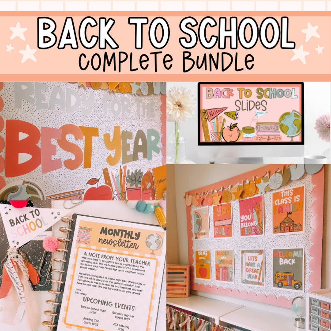 Back to School Classroom Decor Bundle, Bulletin Board, Posters ...