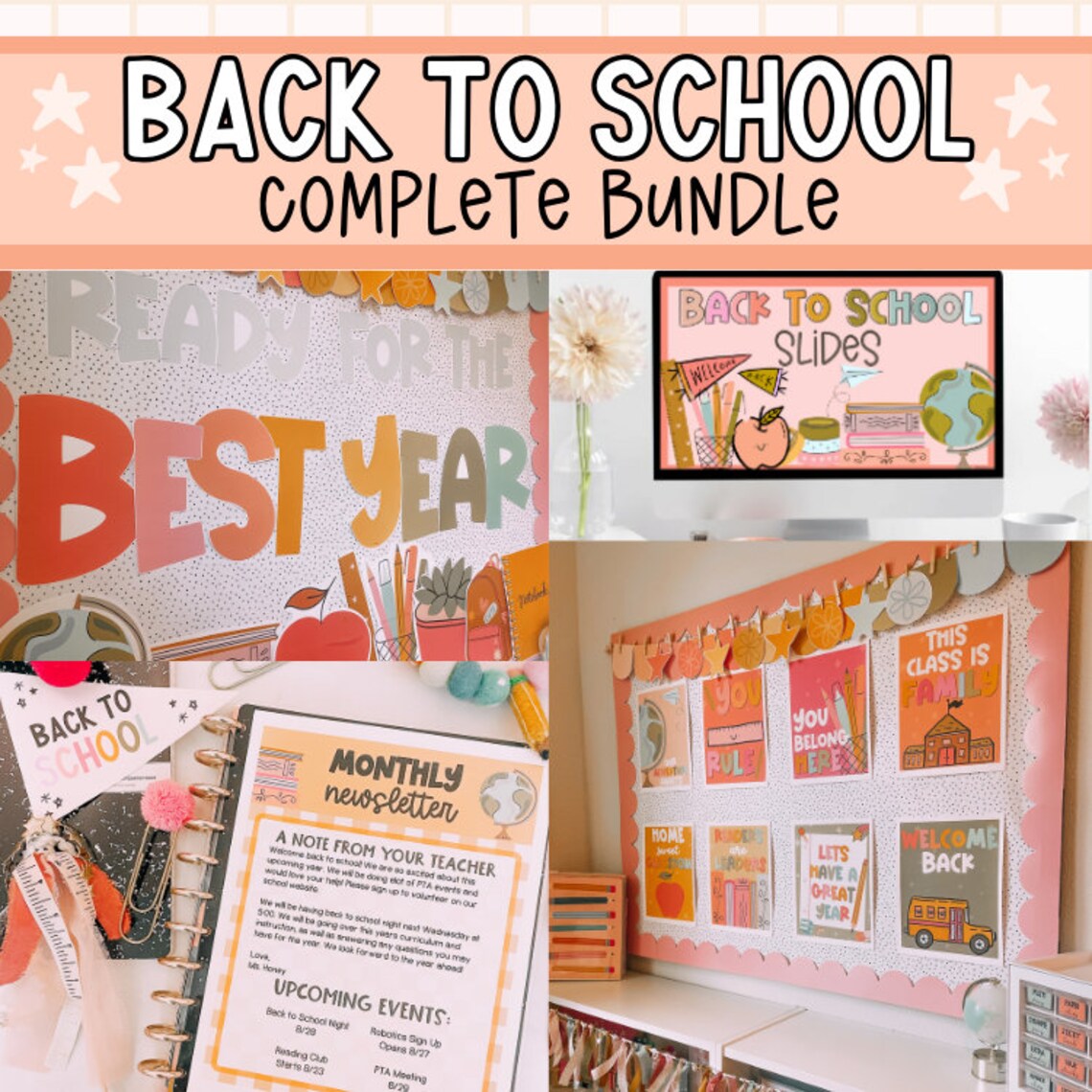 Back to School Classroom Decor Bundle, Bulletin Board, Posters ...