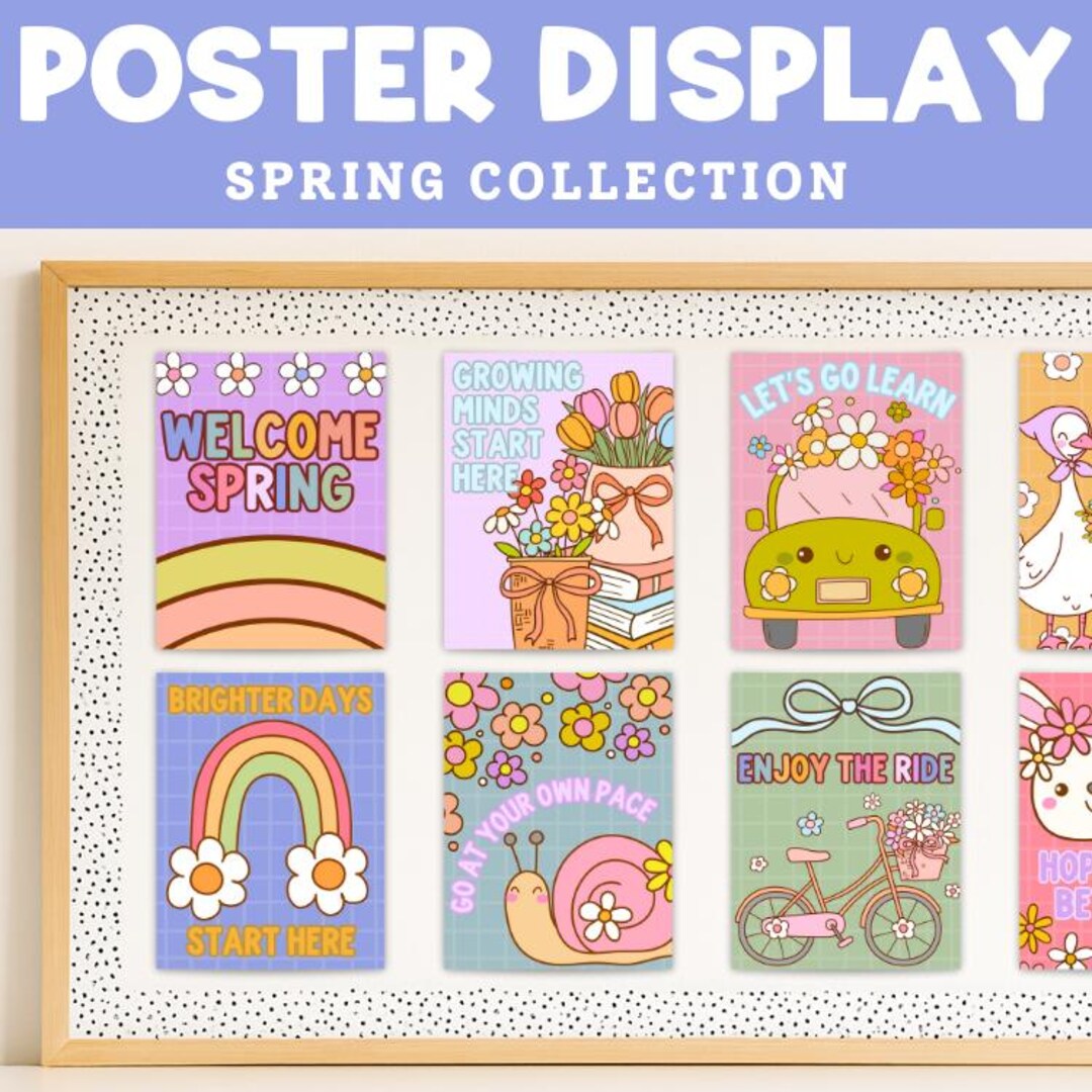 April Classroom Posters, Spring Easter Classroom Decor, Printable ...