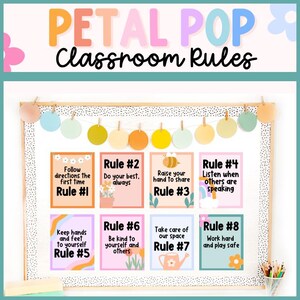 Classroom Rules, Pastel Classroom, Floral Classroom, Bright Classroom ...