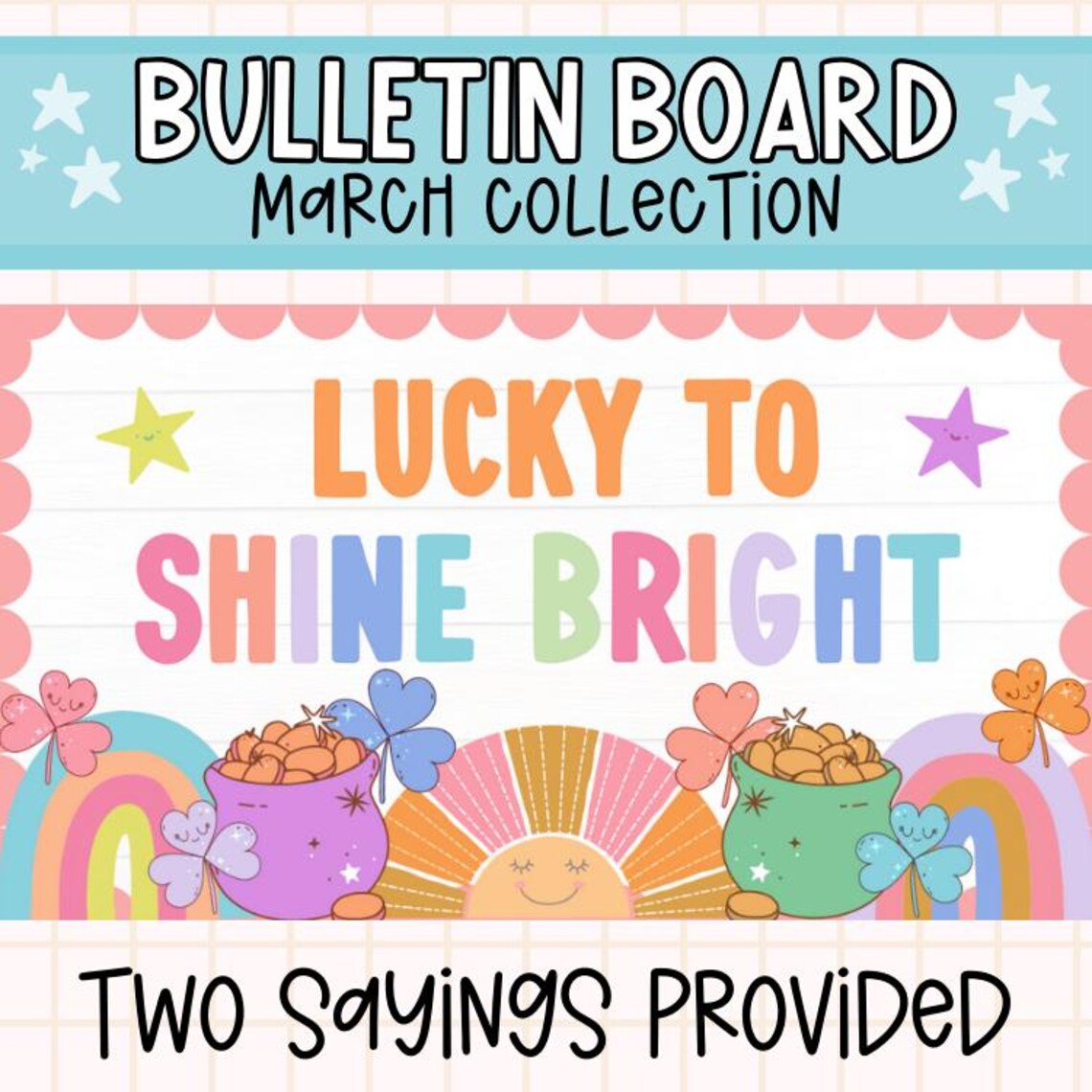 St. Patricks Day Bulletin Board, Editable Posters, Bulletin Board ...