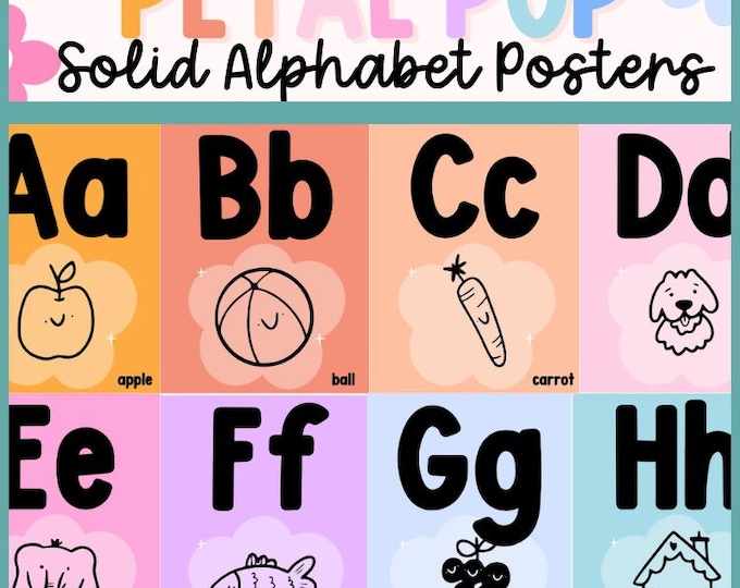 Wildflower Fields Classroom Alphabet Posters - Etsy Canada