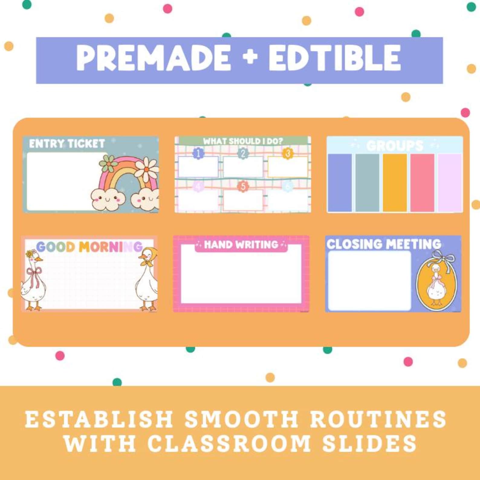 Spring Classroom Slides, Editable Google Slides Powerpoint, Daily ...