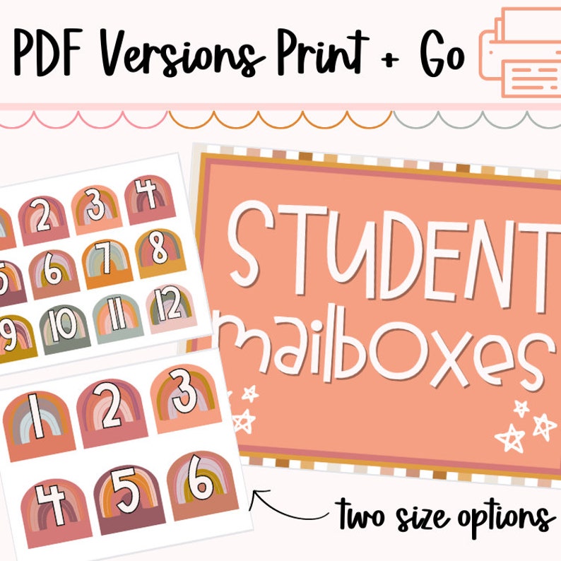 Student Files, File System, Classroom Files, Student Mailbox, Boho ...