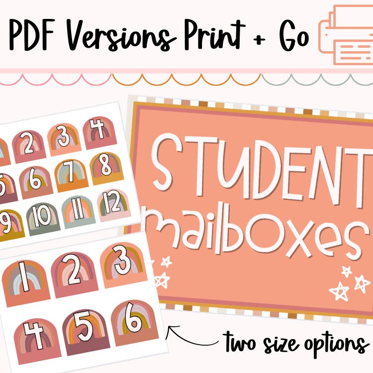 Student Files, File System, Classroom Files, Student Mailbox, Boho ...