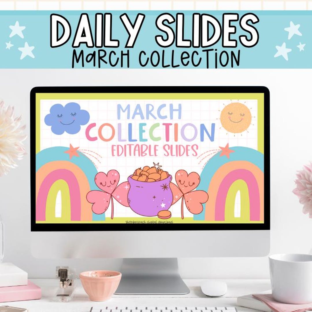 Spring Classroom Slides, Daily Slides, Editable Slide Template ...