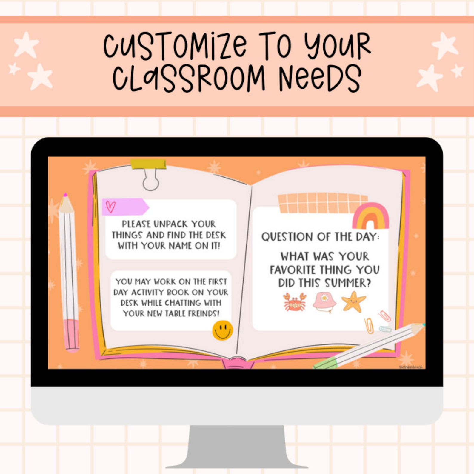 Classroom Slides, Daily Slides, Back to School Slides, Classroom ...