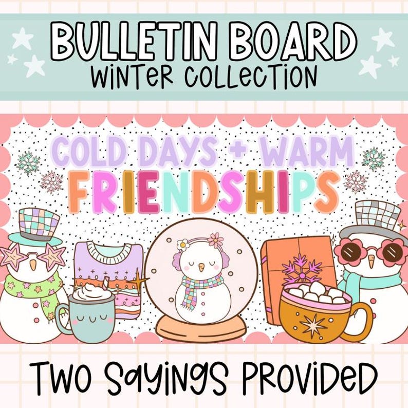 Winter Bulletin Board, Editable Posters, Classroom Decor, Bulletin ...