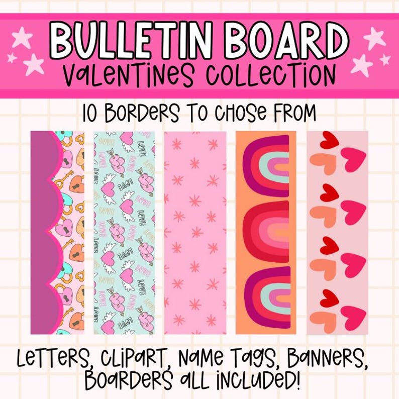 Valentine's Day Bulletin Board, Editable Posters, Bulletin Board ...