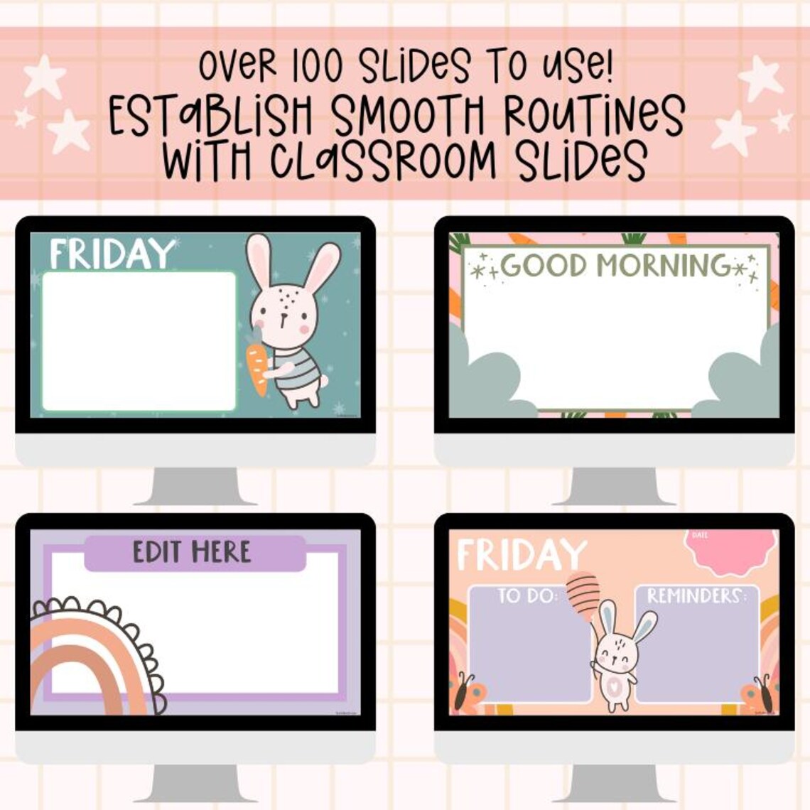 Spring Classroom Slides, Daily Slides, Editable Slide Template ...