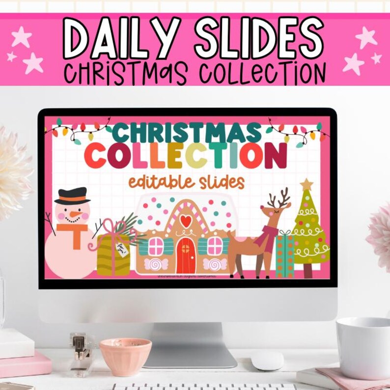 Christmas Classroom Slides, Daily Slides, Editable Slide Templates ...