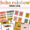 2D 3D Shape Posters, Boho Rainbow Decor Bundle, Editable Posters, Boho ...
