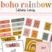2D + 3D Shape Posters, Boho Rainbow Decor Bundle, Editable Posters ...