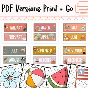 Flip Calendar, Classroom Calendar, Boho Rainbow, Classroom Organization ...