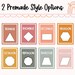 2D + 3D Shape Posters, Boho Rainbow Decor Bundle, Editable Posters ...