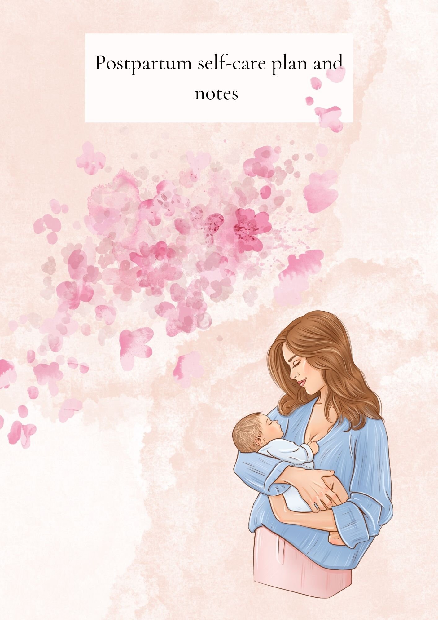 Printable Postpartum Self-care Plan and Notes L Daily Care Tracker L ...