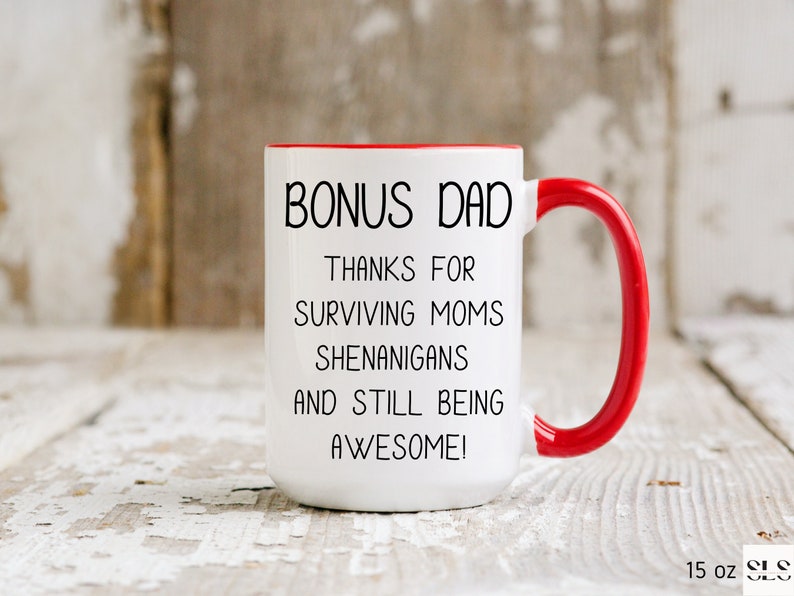 Bonus Dad Fathers Day Gift, Bonus Dad Christmas Gift, Bonus Dad Mug ...