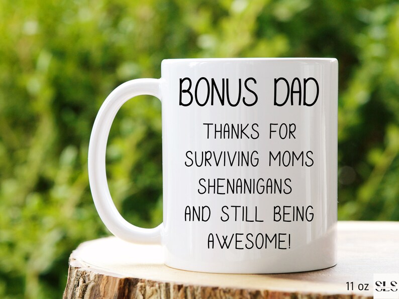 Bonus Dad Fathers Day Gift, Bonus Dad Christmas Gift, Bonus Dad Mug ...