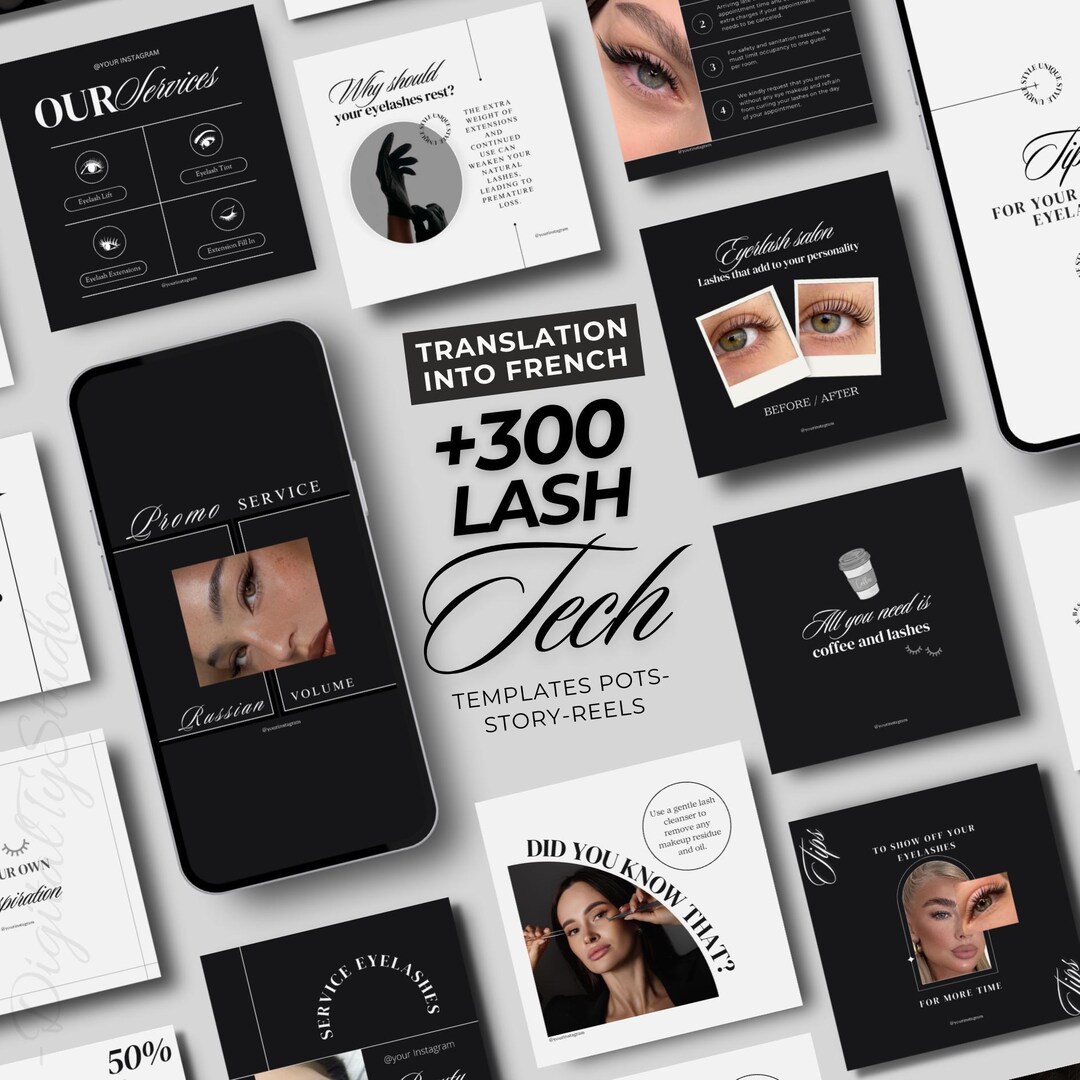 Lash Tech Artist Instagram Template French Translation - Instagram ...