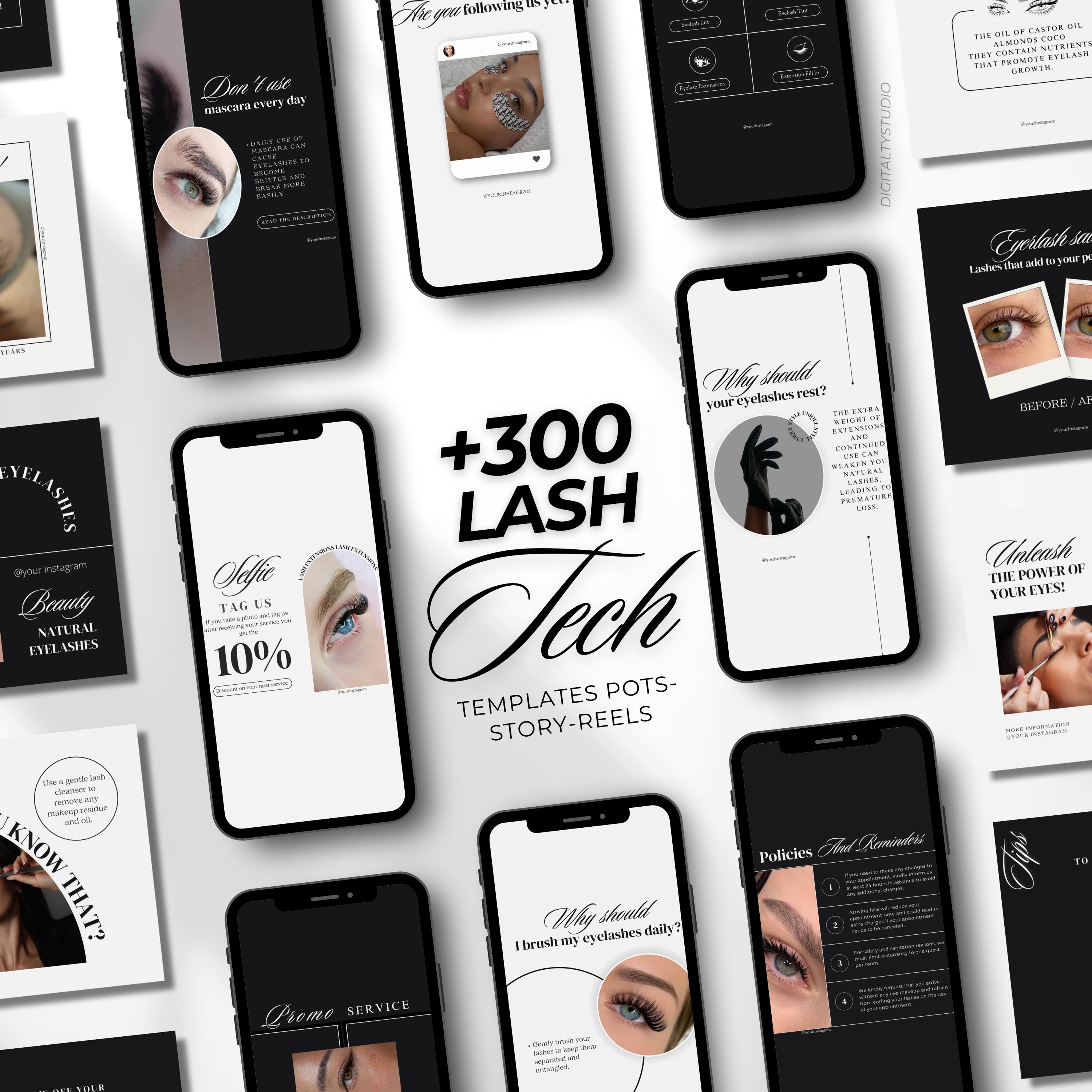 Lash Tech Artist Instagram Template - Instagram Social Media Templates ...