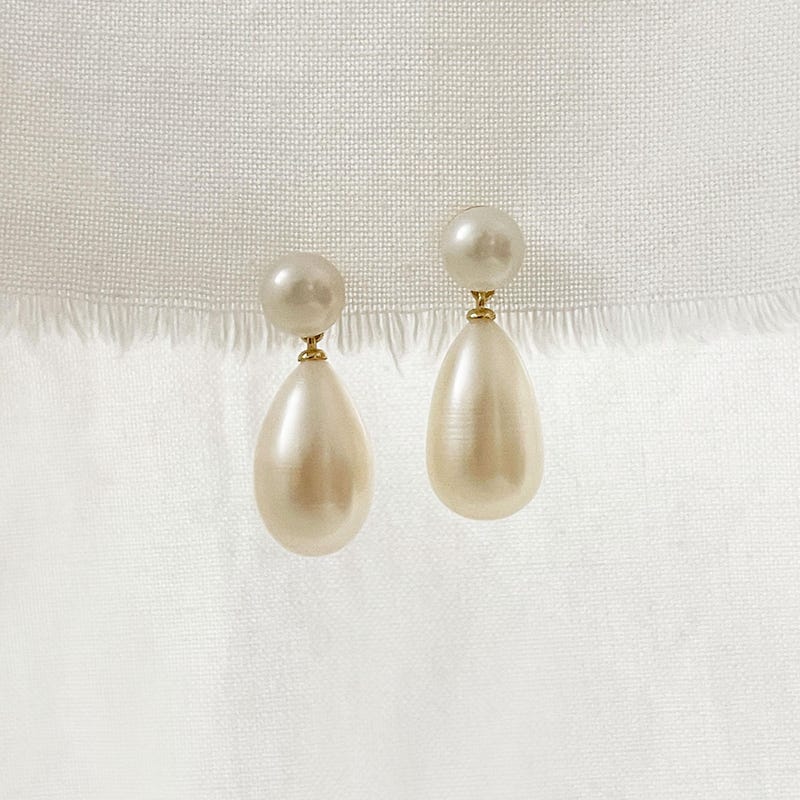 Pearl Drop Long Earring - Etsy