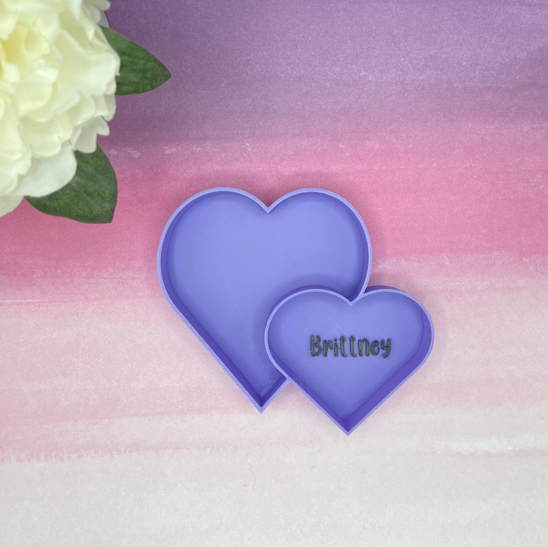 Heart Catch All Tray Personalized Jewelry Dish Desk Organizer ...