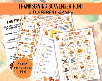 Thanksgiving Scavenger Hunt - Etsy