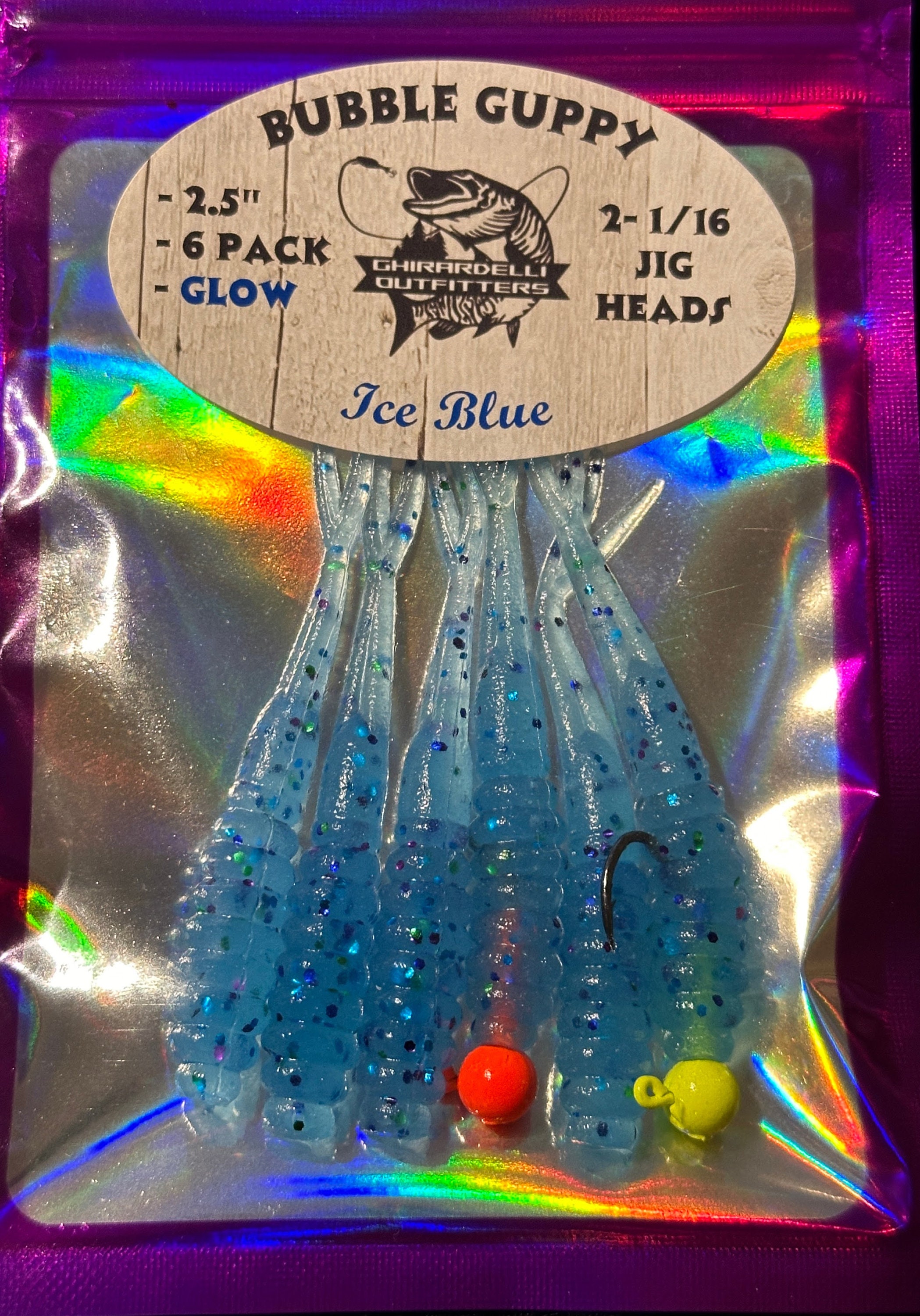 6-pack 2.5'' Bubble Guppy With 2 1/8 Jig Heads. - Etsy