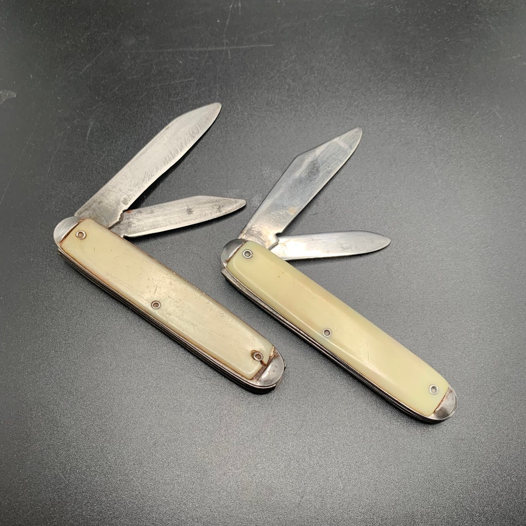 Vintage Antique Lot Is 2 Usa 2 Blade Pocket Knives Etsy