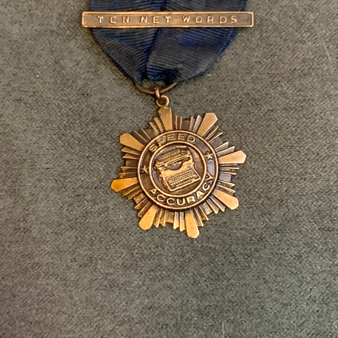 Roaring20s Medal for Typing Skills Underwood - Etsy