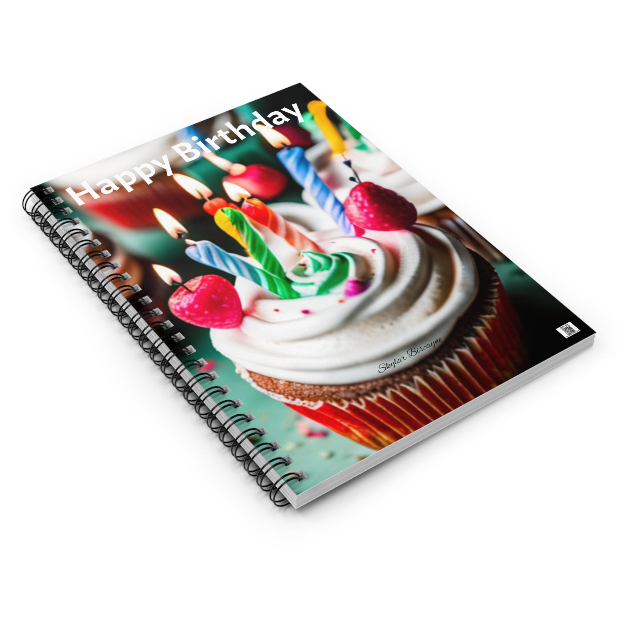 Happy Birthday Cupcake Spiral Notebook Gift - Etsy